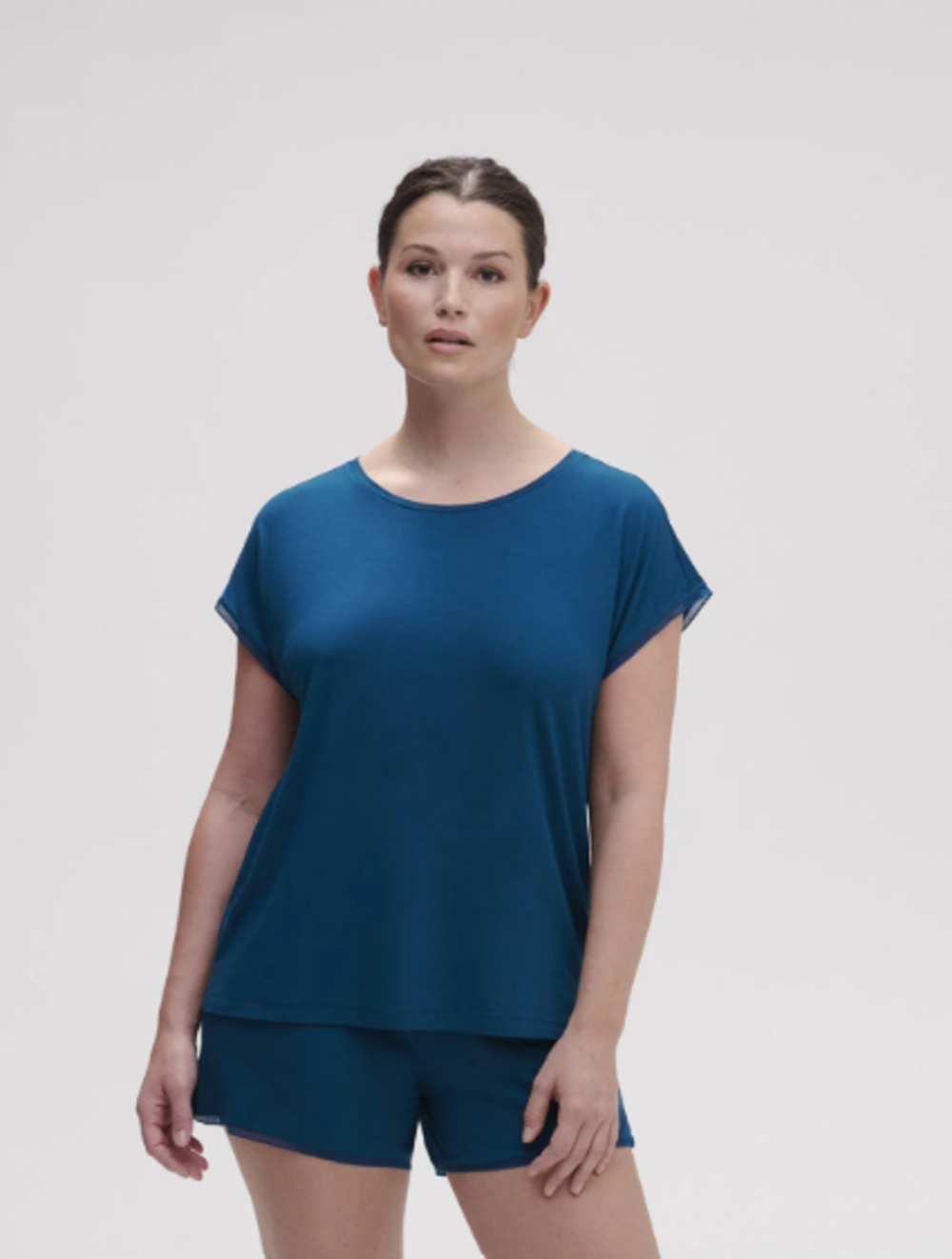 Aurore Short Sleeve Night Top & Shorts - Sarah Lyn | Lingerie and Fashion Boutique